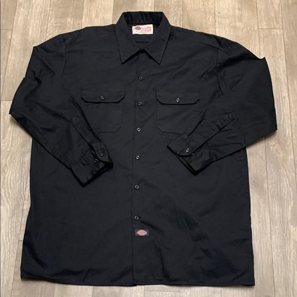 Dickies | Shirts | Mens Dickies Work Button Up Casual Long Sleeve Top ...